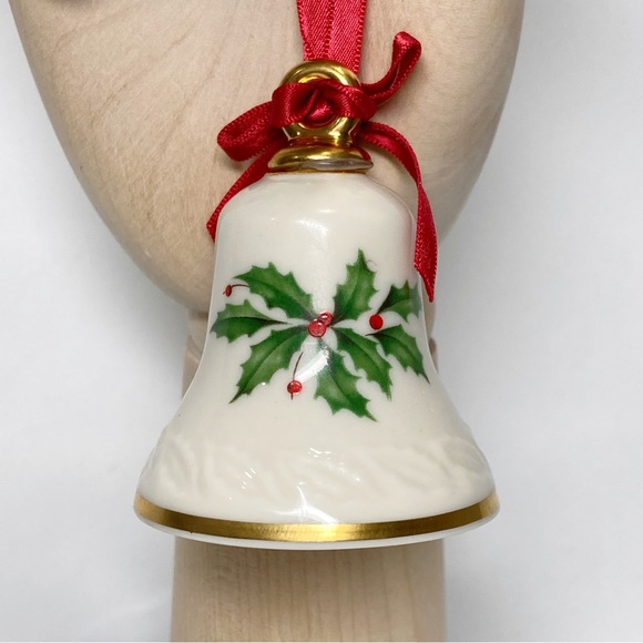 Lenox | Holiday | Vintage Lenox Porcelain Bell Ornament Holly Pattern ...